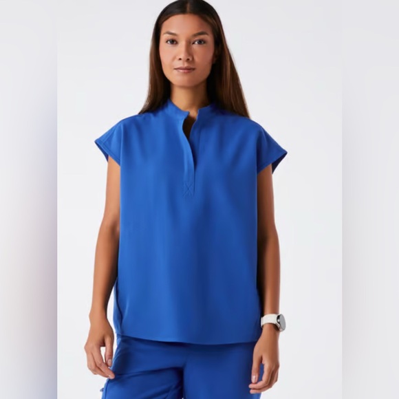 Figs | Tops | Figs Winning Blue Rafaela Oversized Scrub Top | Poshmark